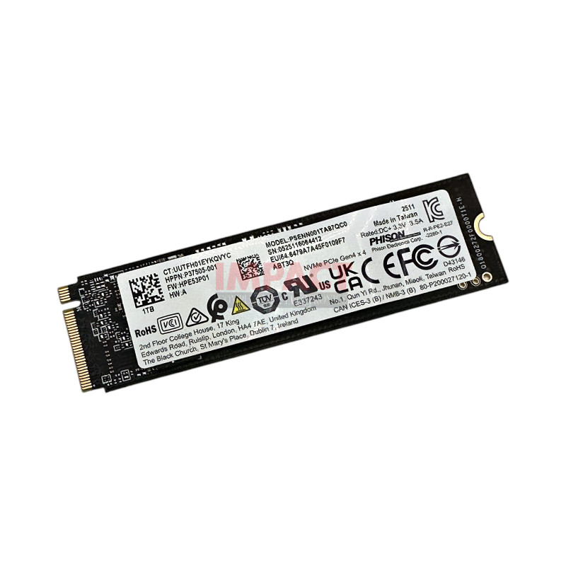 P37505-001 - Hewlett-packard (HP) - SOLID STATE DRIVE 1TB PCIe-4x4 2280 ...